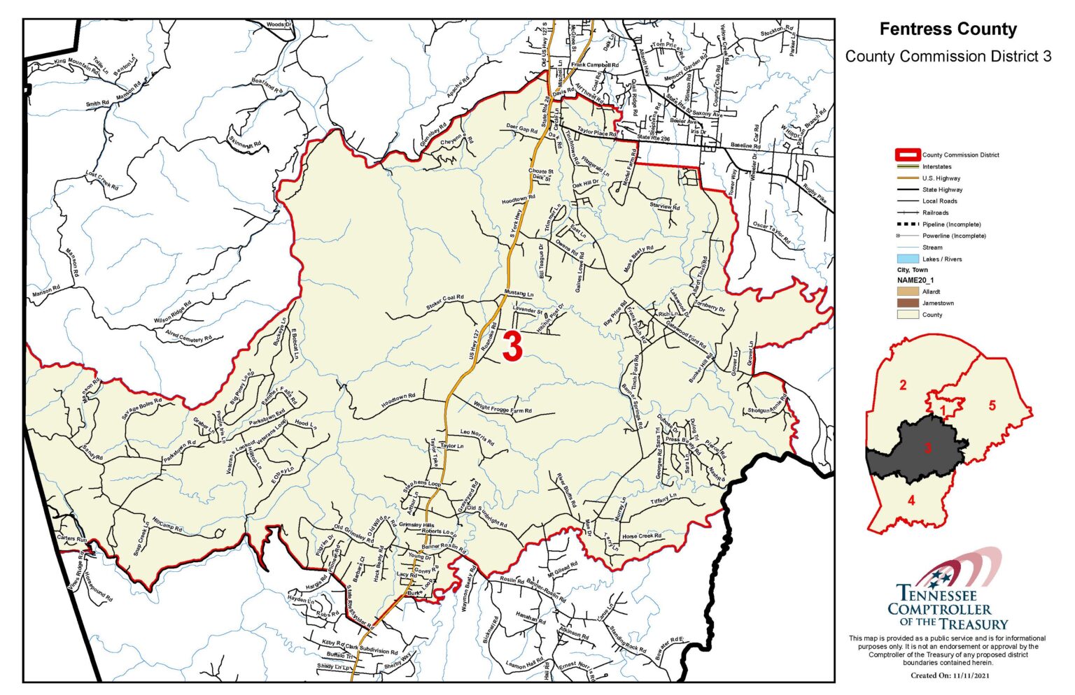 Maps - Fentress County