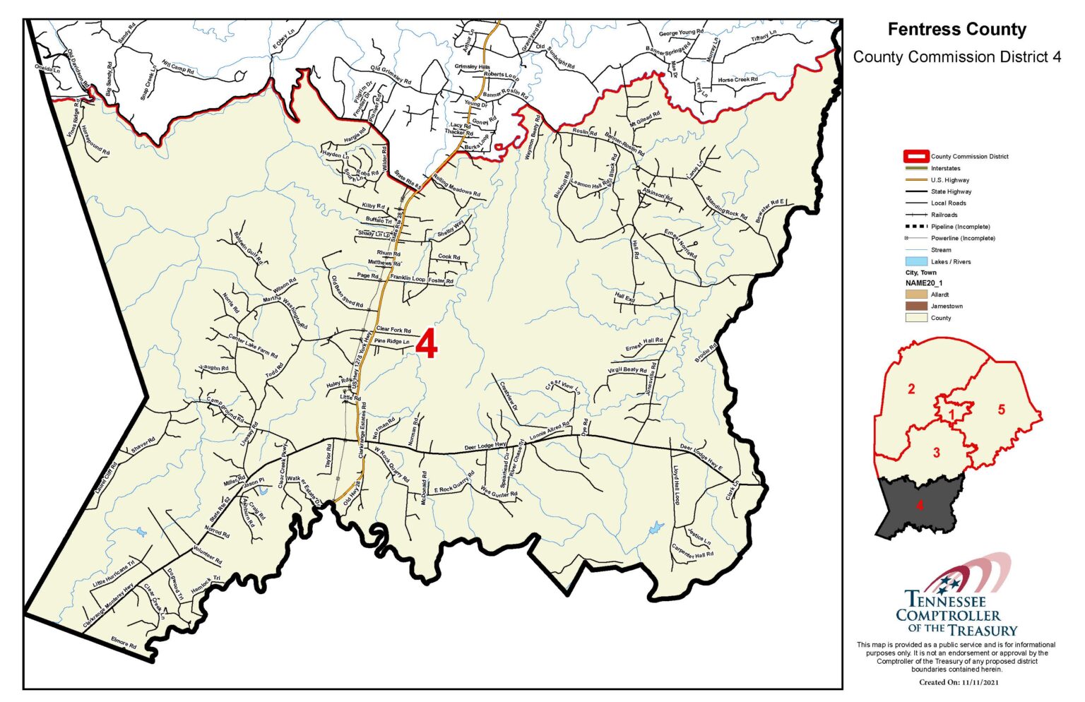 Maps - Fentress County
