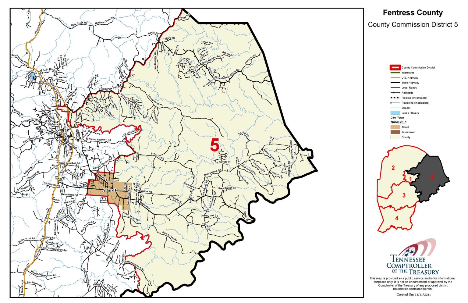 Maps - Fentress County